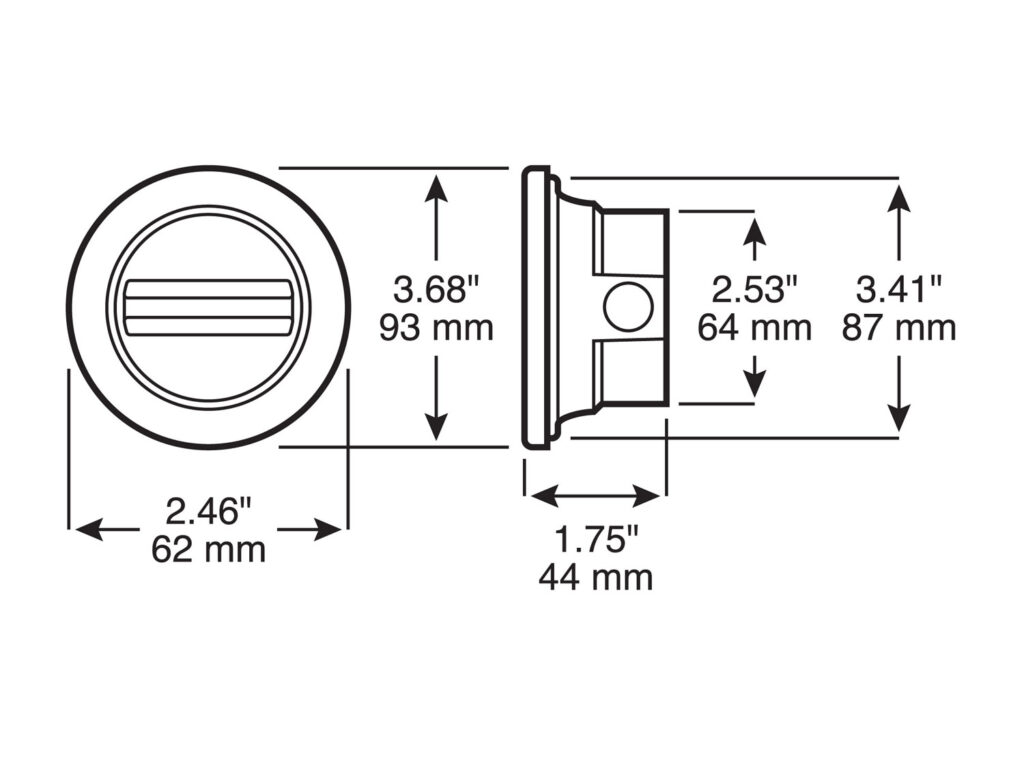 2 1/2 inch Closed Back Mounting Grommet; Closed Back; bulk pack ...