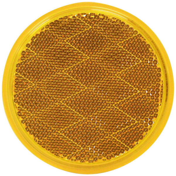 Round Quick-Mount Reflector; amber; bulk pack - Peterson Manufacturing