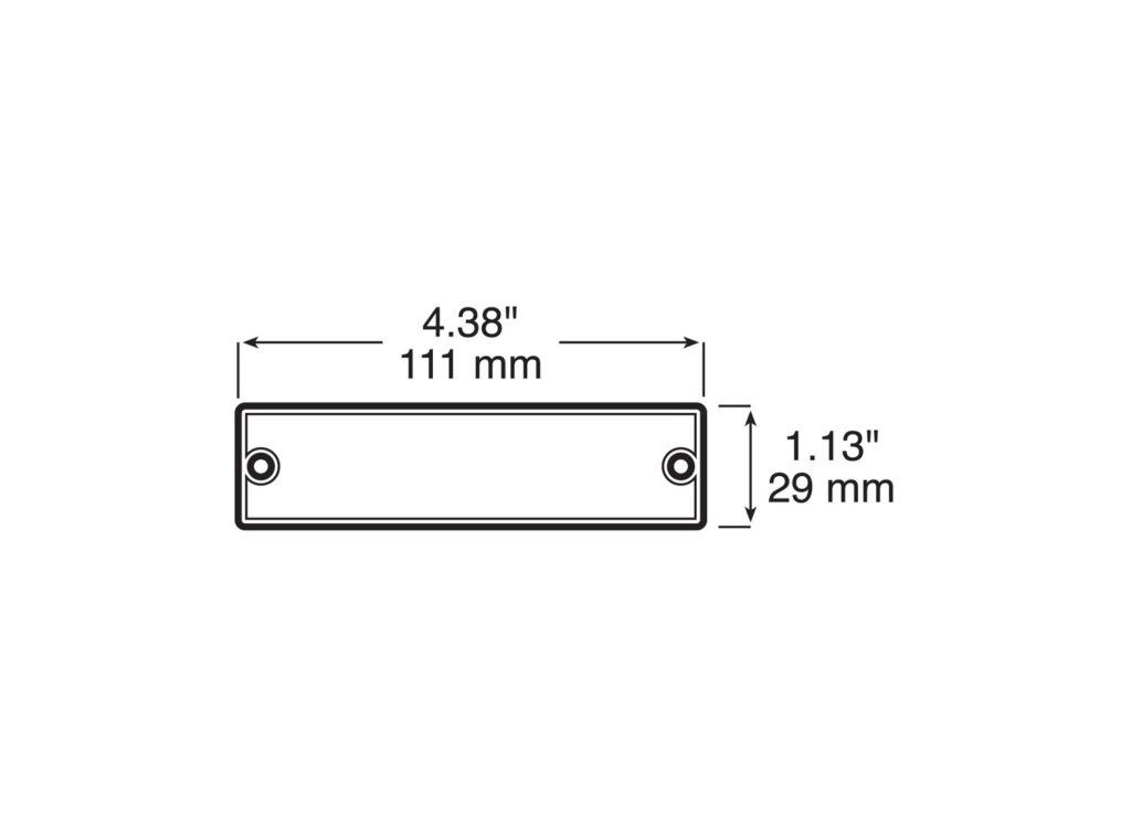 Compact Rectangular Reflector; amber; bulk pack - Peterson Manufacturing