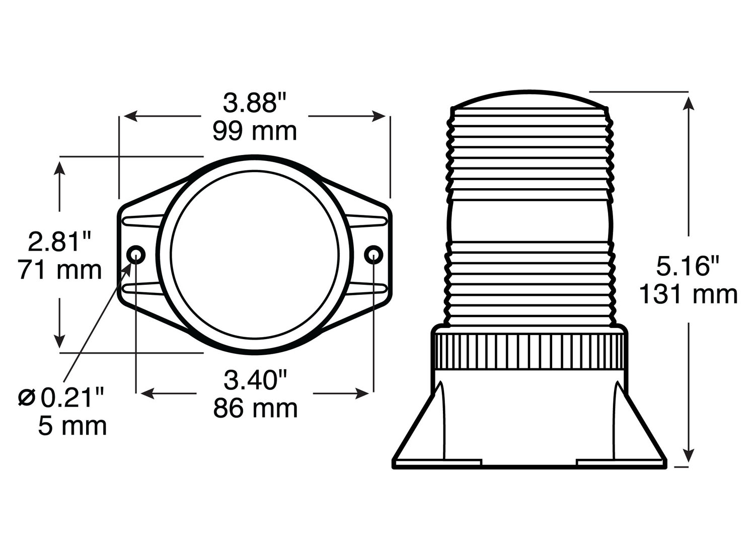 360 degree Micro Strobing Beacon; amber; box - Peterson Manufacturing