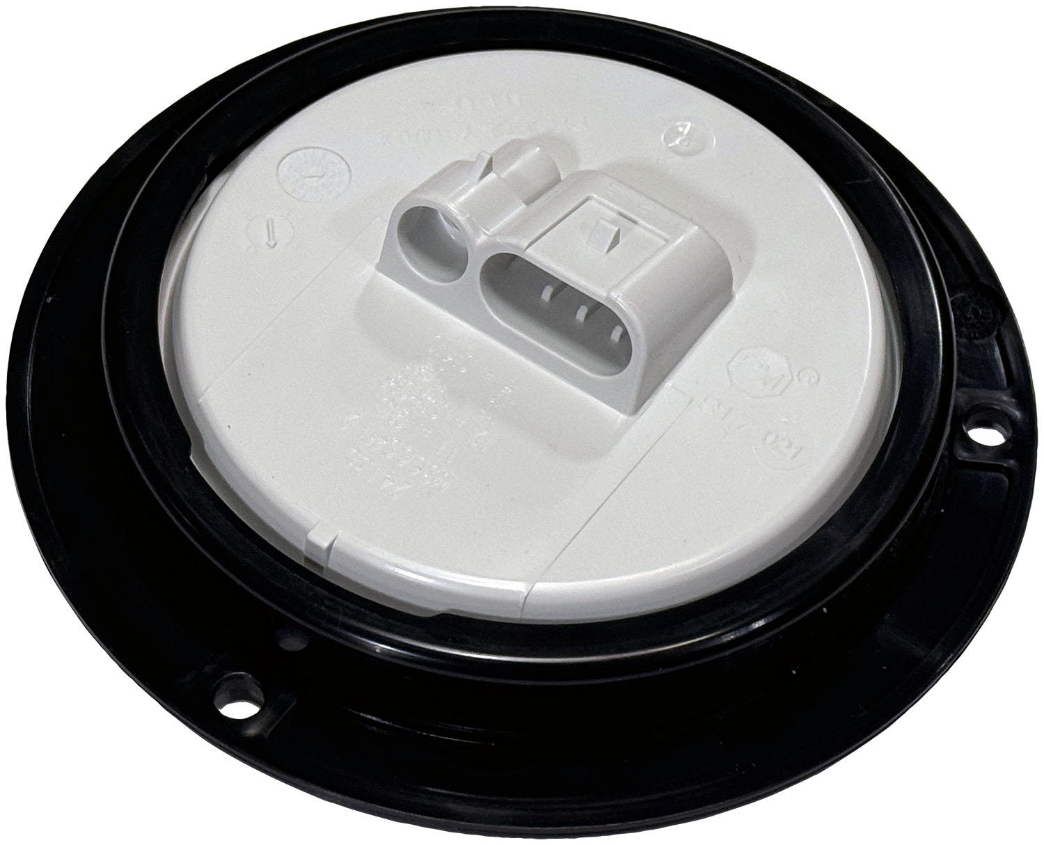 36-Diode 4 inch Round Strobe & Rear Turn Signal w/ Sync; amber, flange ...