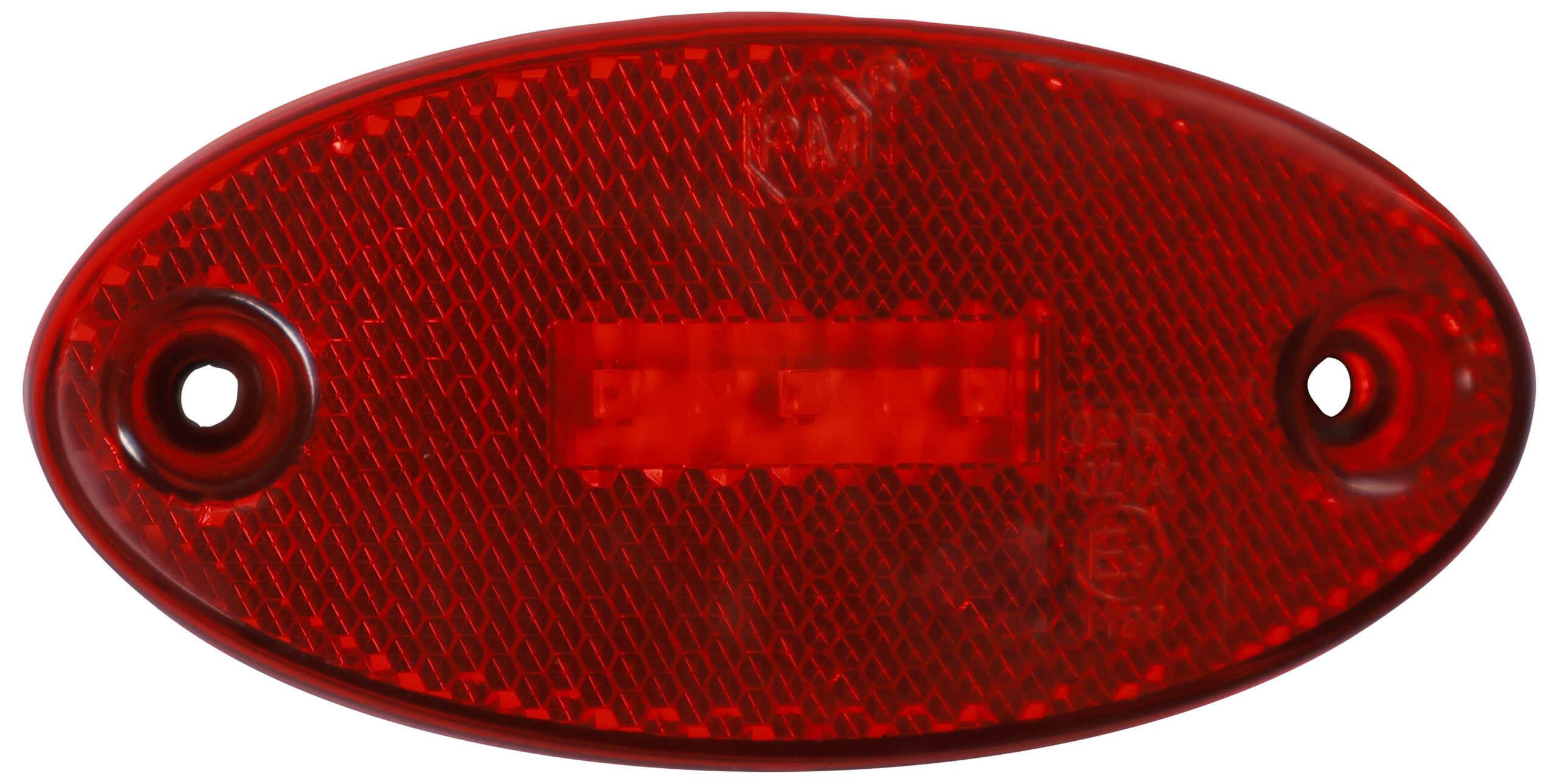 LED ECE Oval Side Marker/Outline light w/Reflex; red rear outline ...